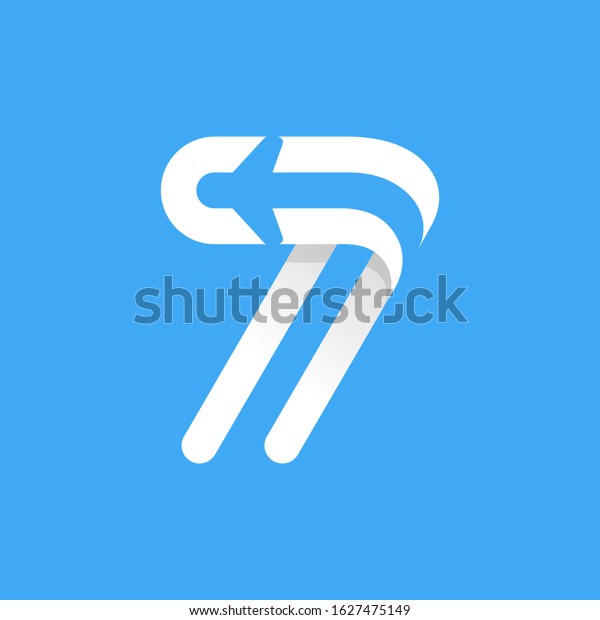 Number Seven Logo Plane Airline Inside Stock Vector (Royalty Free ...