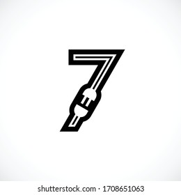 Creative 7 Number Icon Abstract Logo Stock Vector (Royalty Free ...