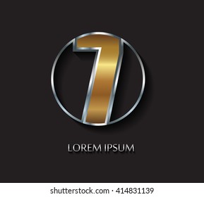 Number Seven Logologo 7 Vector Template Stock Vector (Royalty Free) 414831139 | Shutterstock