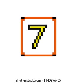 Number Seven Pixel Stock Vector (Royalty Free) 1340996429 | Shutterstock