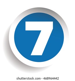 Number Seven Label Number Icon Stock Vector (Royalty Free) 481220980 ...