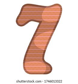 Number Seven Vector Illustration Number Seven Stock Vector (Royalty ...