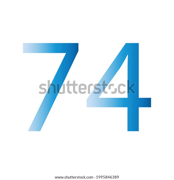 Number Seventy Four Simple Clip Art Stock Vector (Royalty Free ...