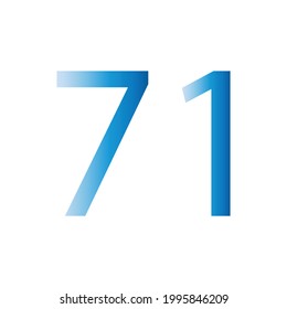 Number Seventy One Simple Clip Art Stock Vector (Royalty Free ...