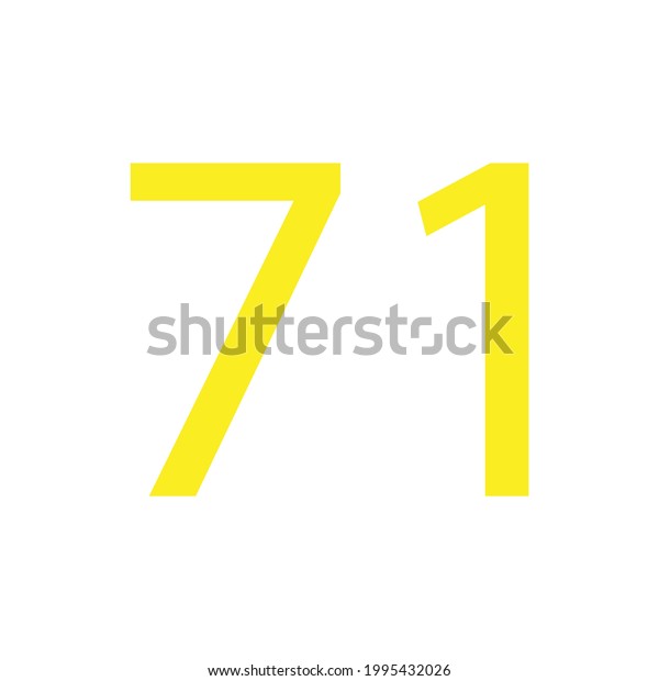 Number Seventy One Simple Clip Art Stock Vector (Royalty Free ...