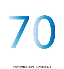 Number Seventy Simple Clip Art Vector Stock Vector (Royalty Free ...