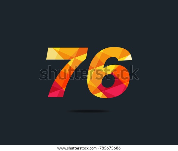 Number Seventy Six 76 Logo Icon Stock Vector (Royalty Free) 785675686