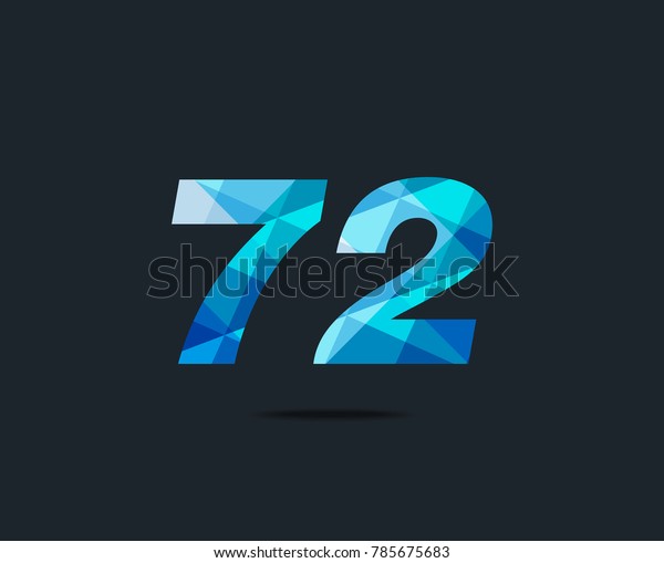 Number Seventy Two 72 Logo Icon Stock Vector (Royalty Free) 785675683 ...