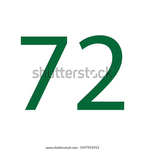 Number Seventy Two Simple Clip Art Stock Vector (Royalty Free ...