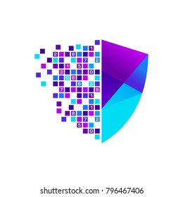 Number Shield Logo Vectors Stock Vector (Royalty Free) 796467406