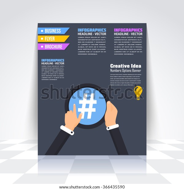 Number Sign Concept Flyer Numbered Banner Stock Vector (Royalty Free ...