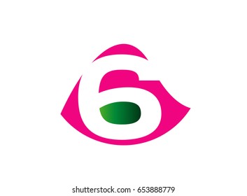 Number Six 6 Logo Icon Stock Vector (Royalty Free) 653888779 | Shutterstock