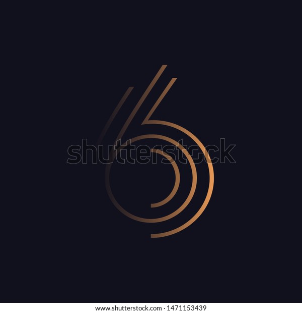 Number Six 6 Vector Font Alphabet Stock Vector (Royalty Free ...