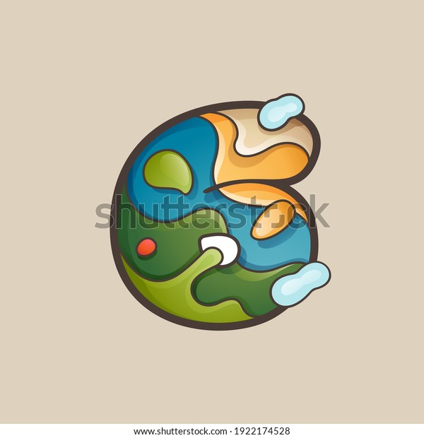Number Six Logo Topographic Map Line Stock Vector (Royalty Free ...