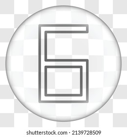 Number Six Numeral Simple Icon Vector Stock Vector (Royalty Free ...