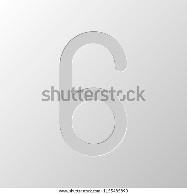 Number Six Numeral Simple Letter Paper Stock Vector (Royalty Free ...