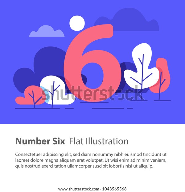 Number Six Top Chart Concept Sequential Stock Vector (Royalty Free ...