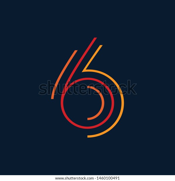 Number Six Vector Font Alphabet Modern 스톡 벡터(로열티 프리) 1460100491 ...