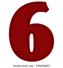Number Six Vector Illustration Red Number Stock Vector (Royalty Free ...
