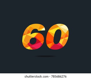 Number Sixty 60 Logo Icon Filled Stock Vector (Royalty Free) 785686276 ...