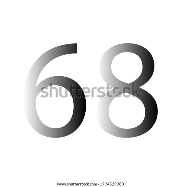 Number Sixty Eight Simple Clip Art Stock Vector (Royalty Free ...