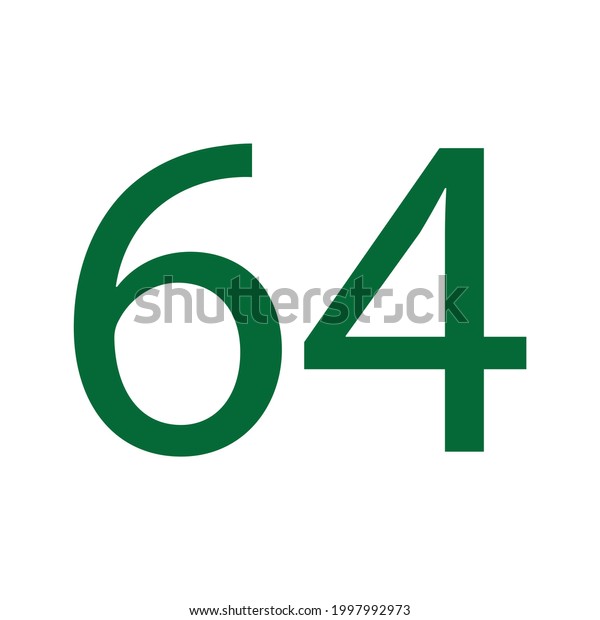 Number Sixty Four Simple Clip Art Stock Vector (Royalty Free ...