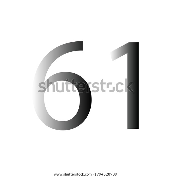 Number Sixty One Simple Clip Art Stock Vector (Royalty Free) 1994528939 ...