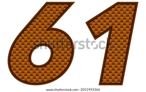 Number Sixty One Vector Illustration Orange Stock Vector (Royalty Free ...