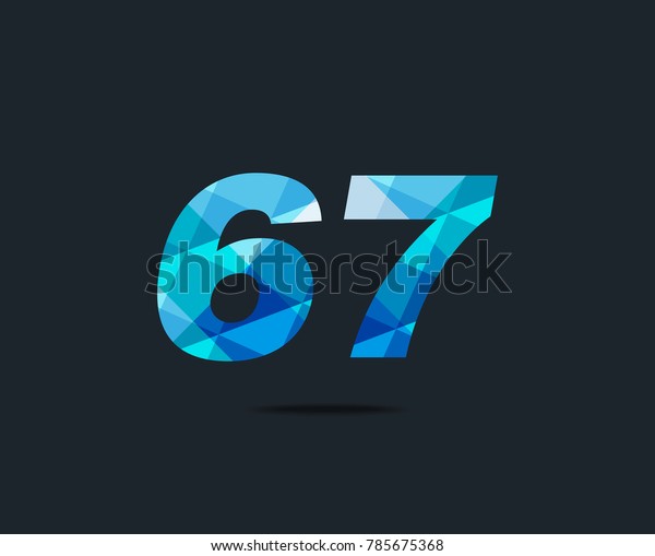 Number Sixty Seven 67 Logo Icon Stock Vector (Royalty Free) 785675368 ...