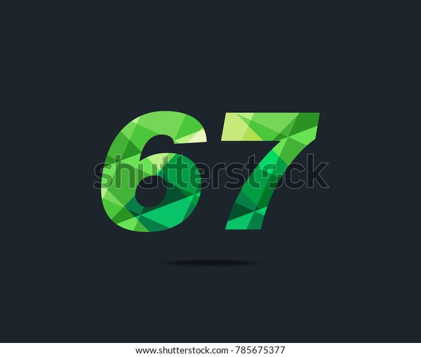 Number Sixty Seven 67 Logo Icon Stock Vector (Royalty Free) 785675377 ...