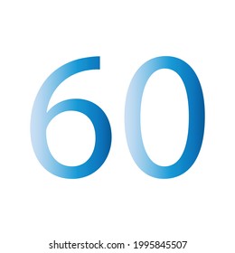 Number Sixty Simple Clip Art Vector Stock Vector (Royalty Free ...
