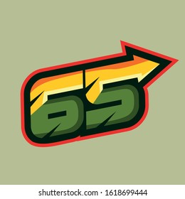 Number Start Racing 65 Template Stock Vector (Royalty Free) 1618699444 ...