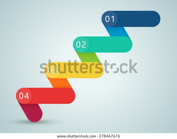 Number Steps 3d Info Graphic 1 Stock Vector Royalty Free 278467676