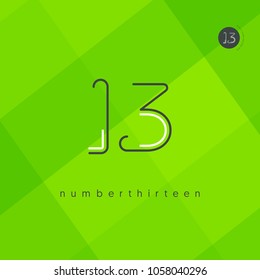 Number Thirteen Digit 13 Logo Icon Stock Vector (Royalty Free ...