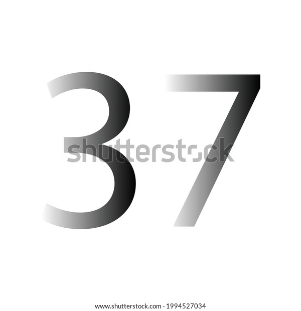 Number Thirty Seven Simple Clip Art Stock Vector (Royalty Free ...