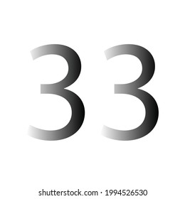 Number Thirty Three Simple Clip Art Stock Vector (Royalty Free ...