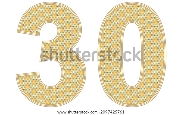 Number Thirty Vector Illustration Number 30 Stock Vector (Royalty Free ...