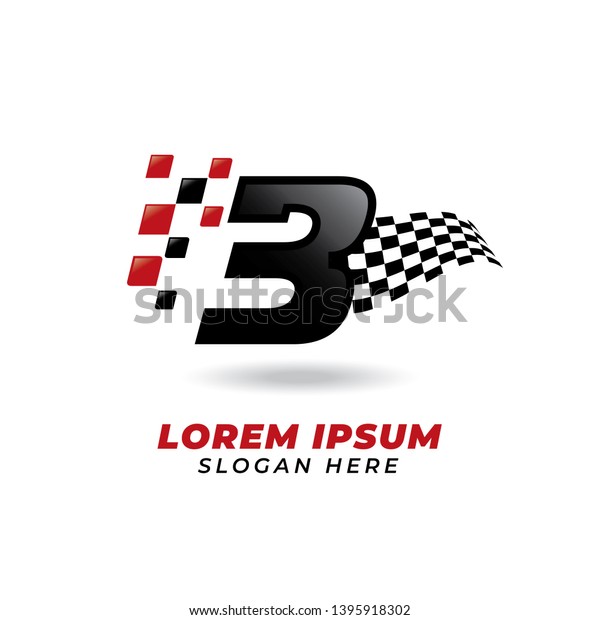 Number Three 3 Racing Icon Symbol: vector de stock (libre de regalías ...