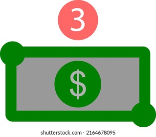 Number Three Dollar Sign Vector Illustration Stock Vector (Royalty Free ...