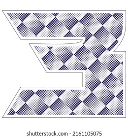 Number Three Dotted Pattern Vector Illustration Stock Vector (Royalty ...