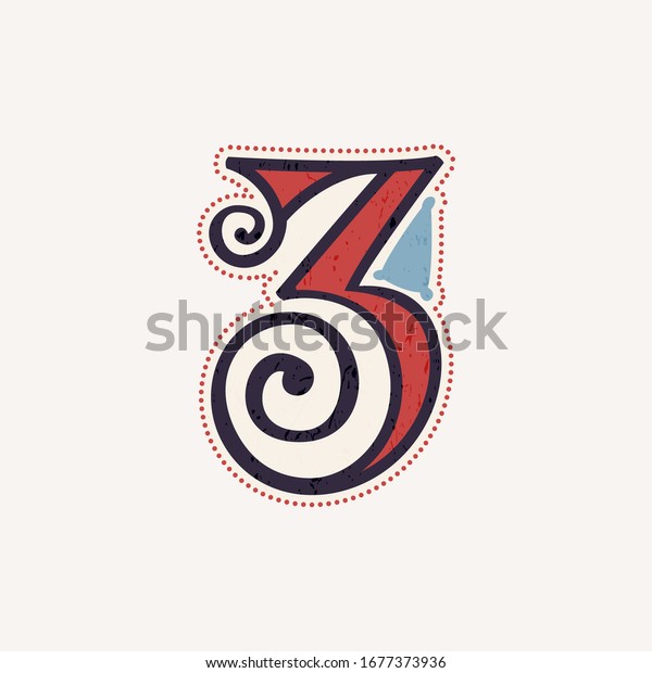 Number Three Logo True Celtic Knotspiral Stock Vector (Royalty Free ...