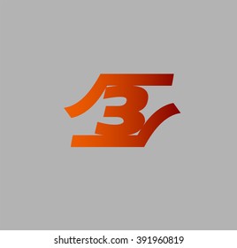 Number Three Logologo 3 Vector Template Stock Vector (Royalty Free ...