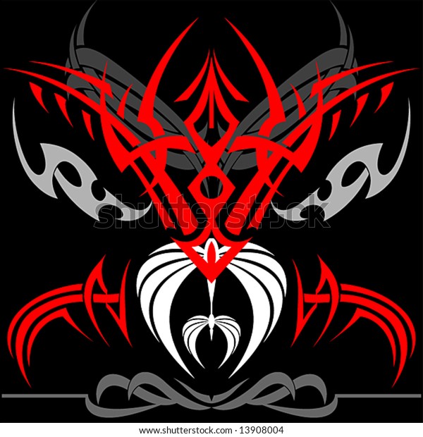 Number Tribal Style Elements Combined Abstract Stock Vector (Royalty ...
