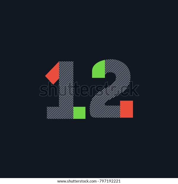 Number Twelve 12 Logo Icon Filled: เวกเตอร์สต็อก (ปลอดค่าลิขสิทธิ์ ...