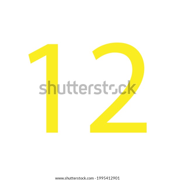 Number Twelve Simple Clip Art Vector Stock Vector (Royalty Free ...