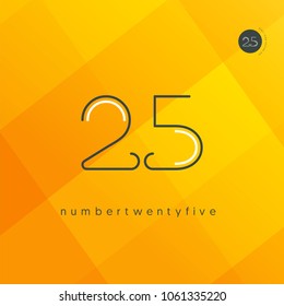 Number Twenty Five Digit 25 Logo Stock Vector (Royalty Free) 1061335220
