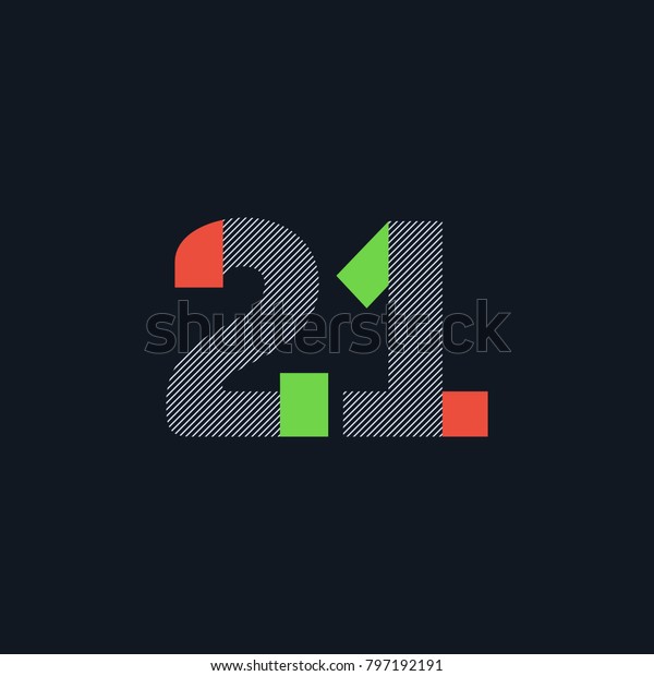 Number Twenty One 21 Logo Icon Stock Vector (Royalty Free) 797192191 ...
