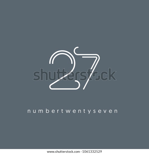 Number Twenty Seven Digit 27 Logo Stock Vector (Royalty Free ...