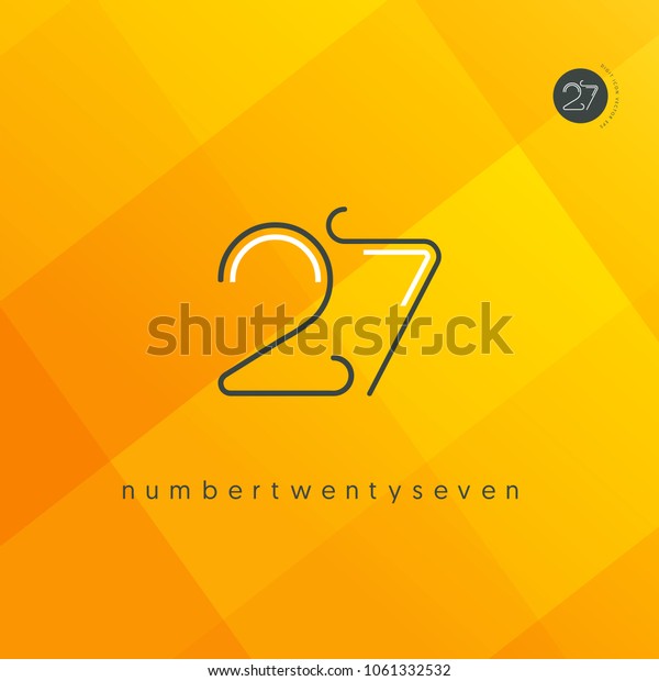 Number Twenty Seven Digit 27 Logo Stock Vector (Royalty Free ...