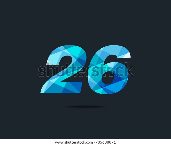 Number Twenty Six 26 Logo Icon Stock Vector (Royalty Free) 785688871 ...